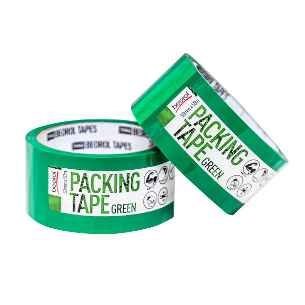 Packing tape, 50mm x 50m, green | Beorol