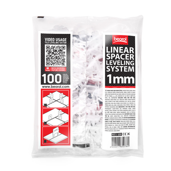 Linear Spacer 1mm 100 pcs | Beorol