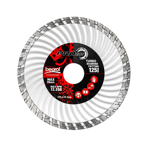 Turbo diamond cutting disc, ø125mm | Beorol