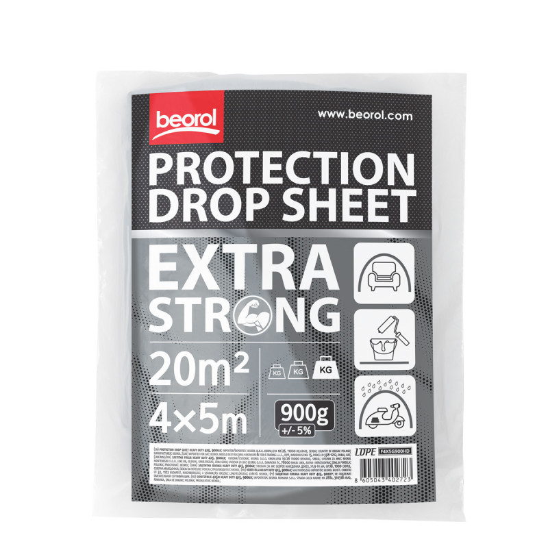 Protection drop sheet Heavy duty 4x5, 900gr | Beorol