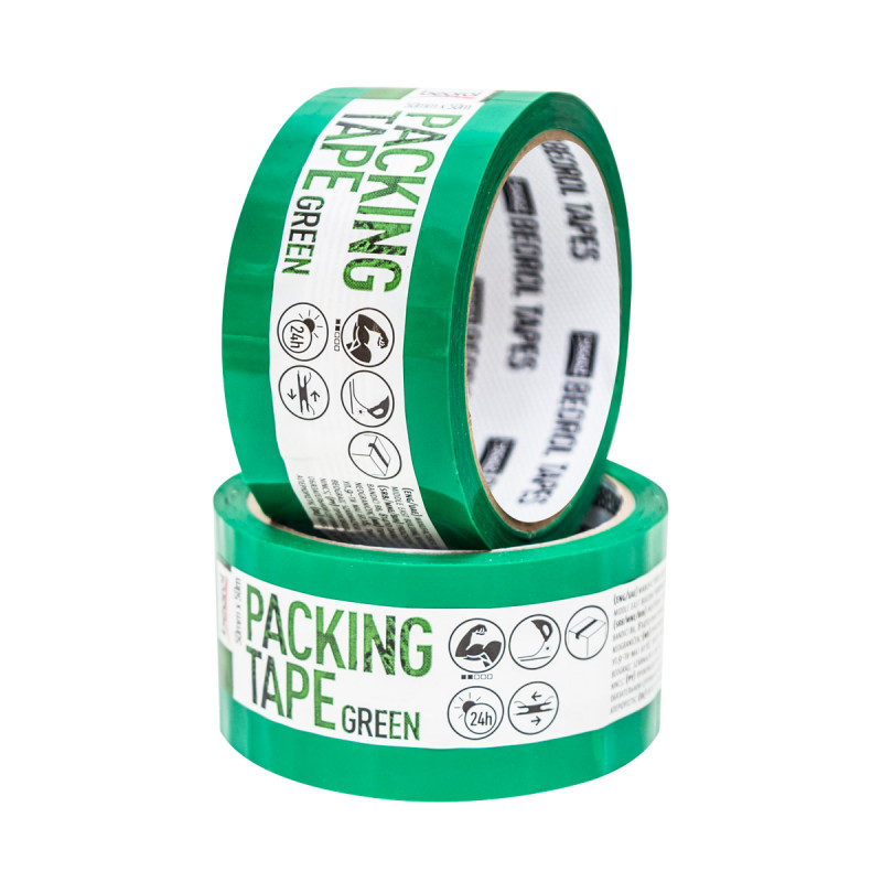 Packing tape, 50mm x 50m, green | Beorol