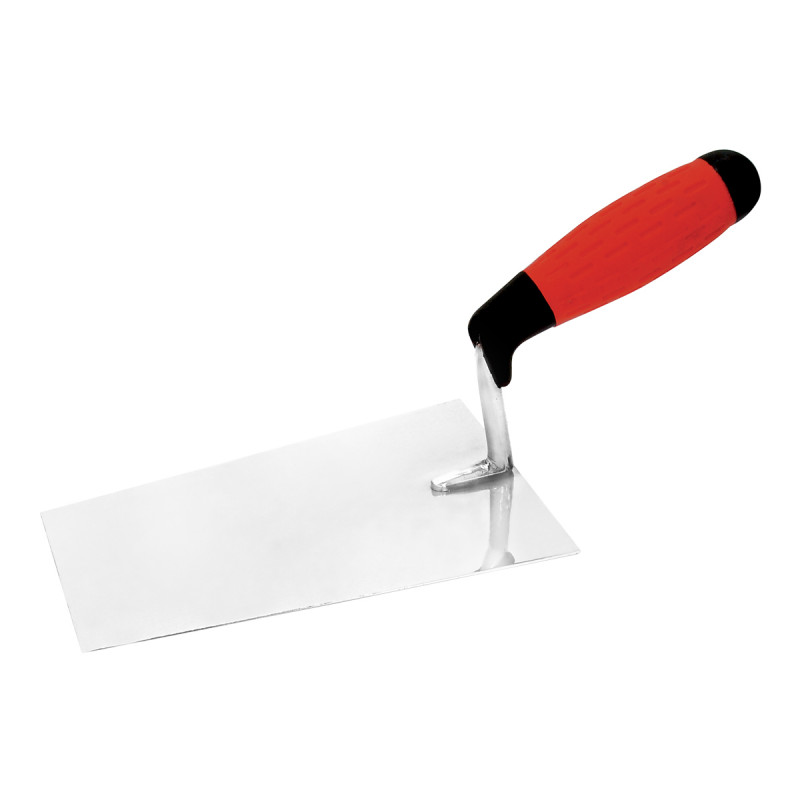Bricklaying trowel, 180mm, rubber-plastic handle, steel | Beorol