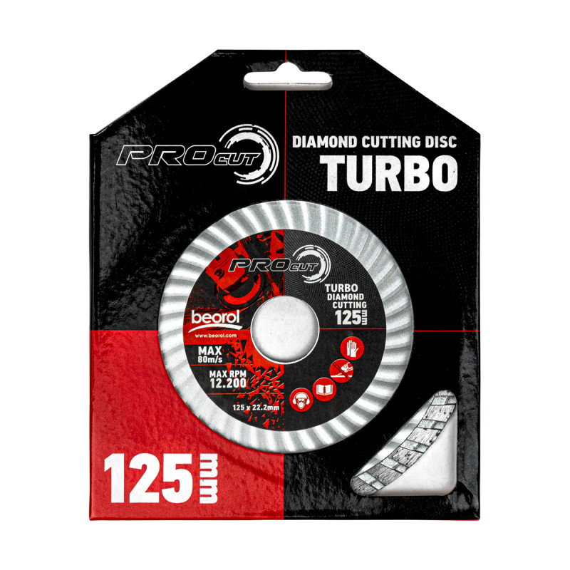 Turbo diamond cutting disc, ø125mm | Beorol