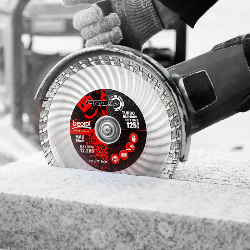 Turbo diamond cutting disc, ø125mm | Beorol