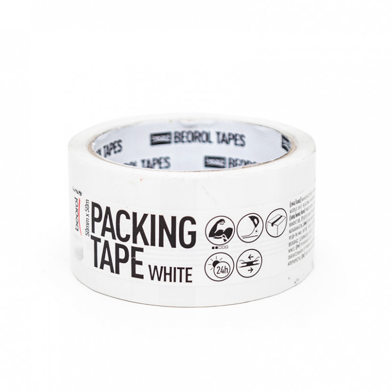 Painted tape white 50mm x 50m | Beorol